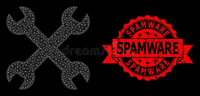 Rubber Spamware Seal and Web Network Wrenches Stock Vector ...