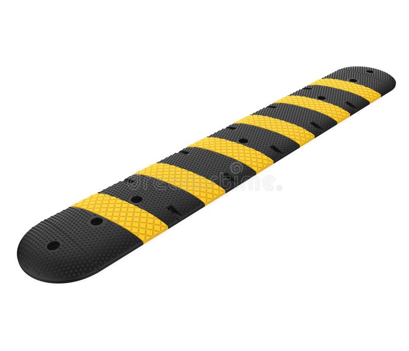 Rubber Speed Bump Isolated stock illustration. Illustration of urban ...
