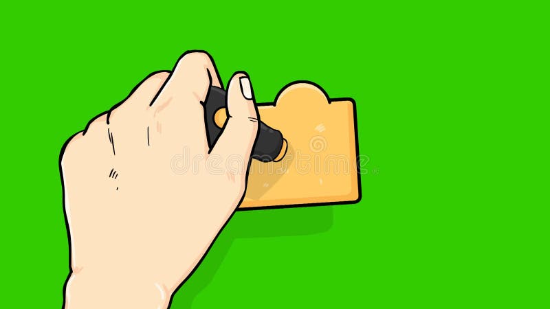 Rubber Stamp Animation on Green Screen Stock Video - Video of paper ...