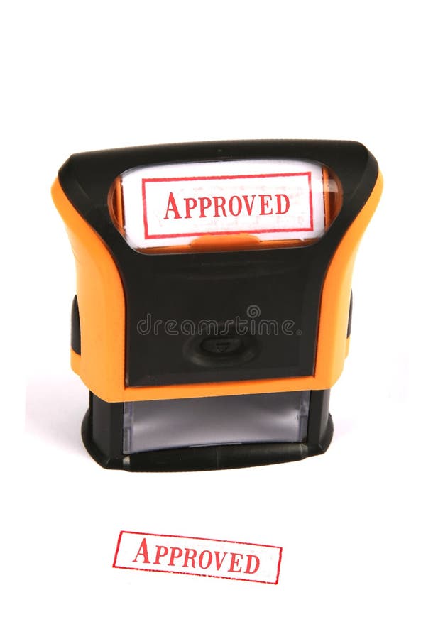 Approved Stamp stock photo. Image of office, isolated - 10513026