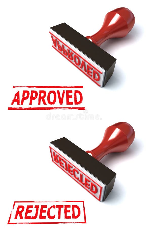 Approved & Rejected Stamp Clipart Set Stock Vector - Illustration of ...