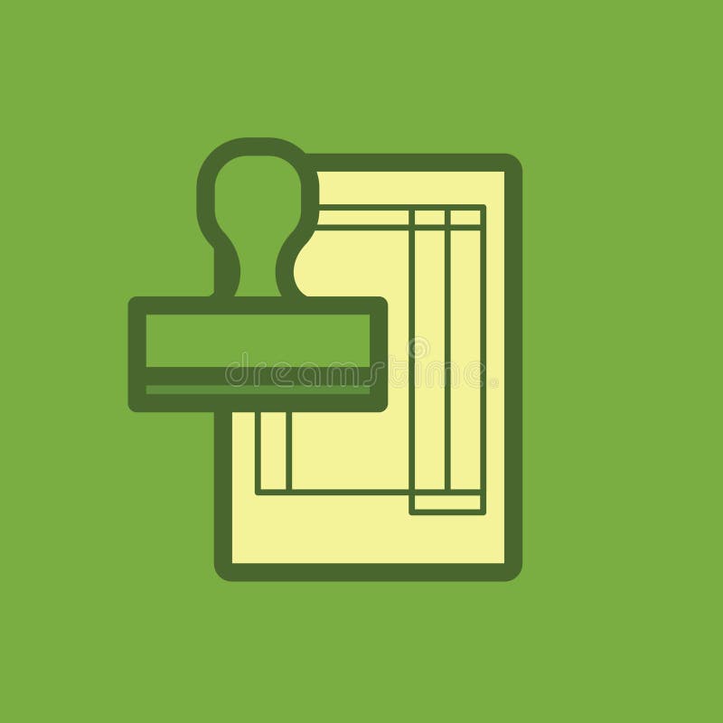 Rubber Stamp and Bill. Vector Illustration Decorative Design Stock ...