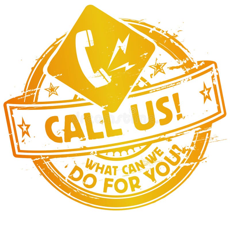 Rubber stamp with call us stock vector. Illustration of appreciation ...