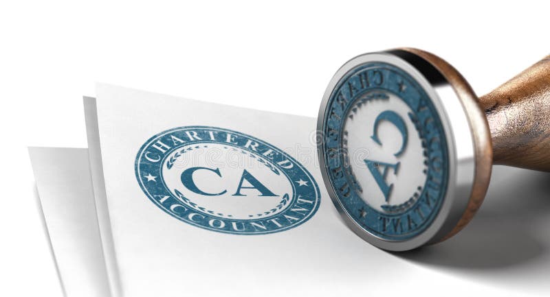 Rubber Stamp of a Chartered Accountant Certification Stock Illustration ...