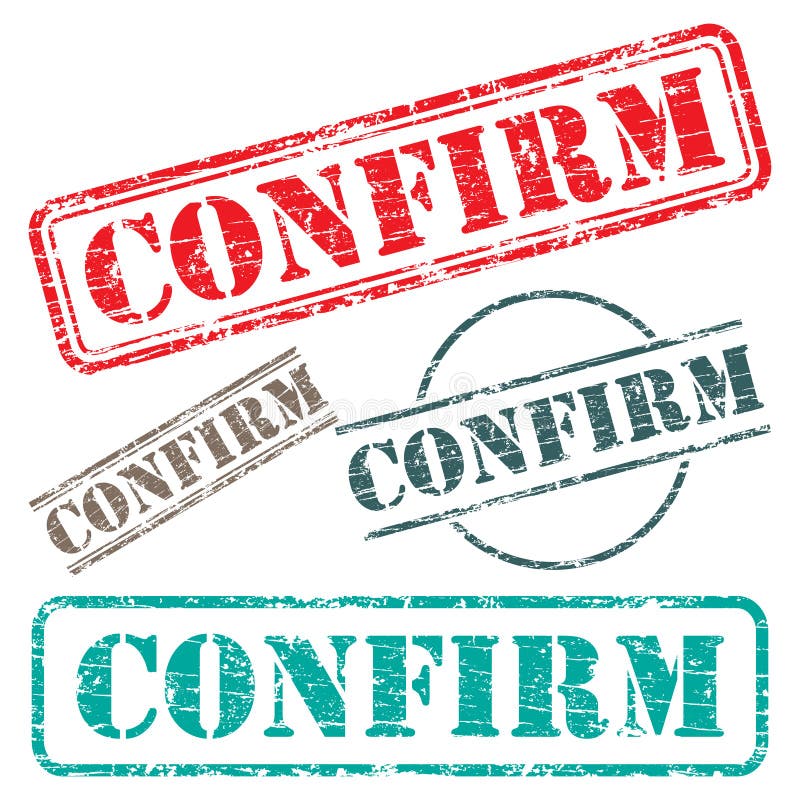 Ruber stamp-CONFIRMED stock illustration. Illustration of word - 42202135