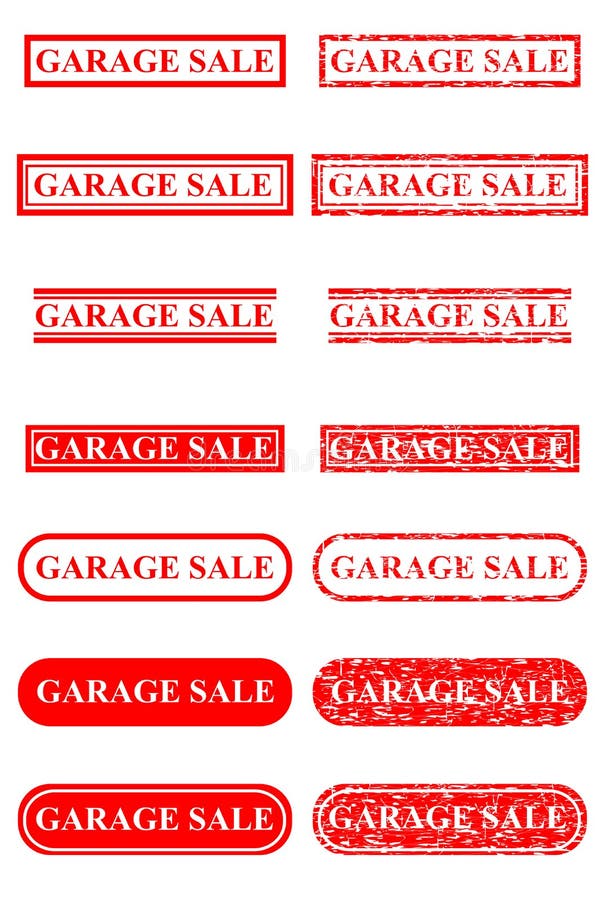 Rubber Stamp Effect : Garage Sale, at Transparent Effect Background ...