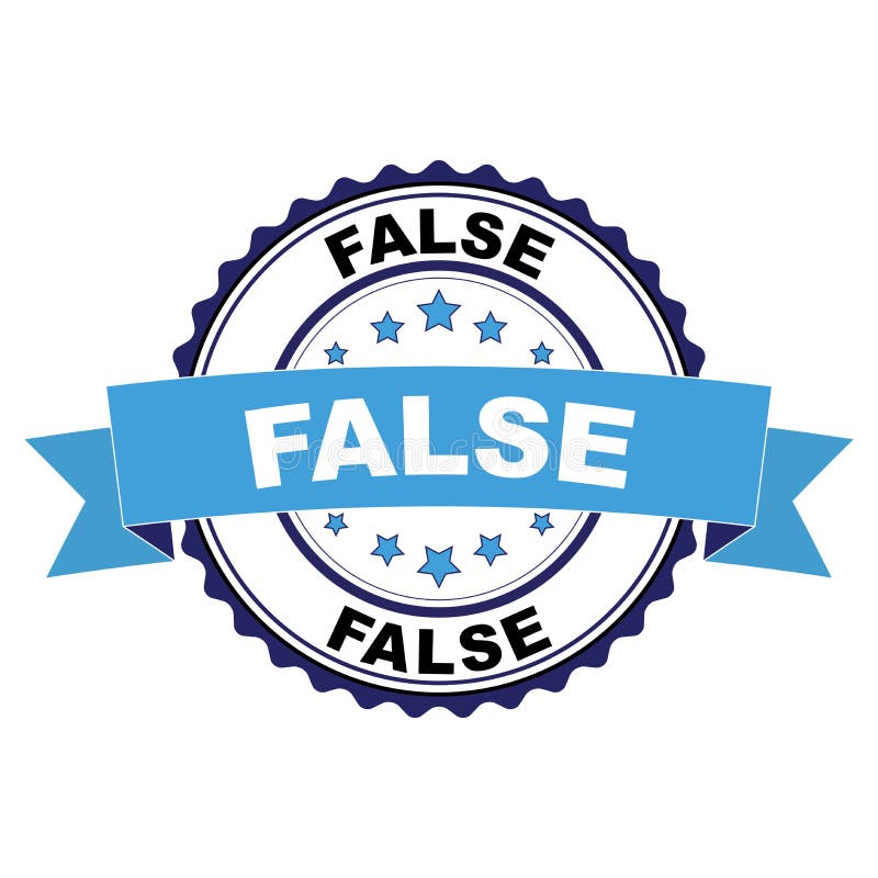 Rubber Stamp with False Concept Stock Vector - Illustration of badge ...