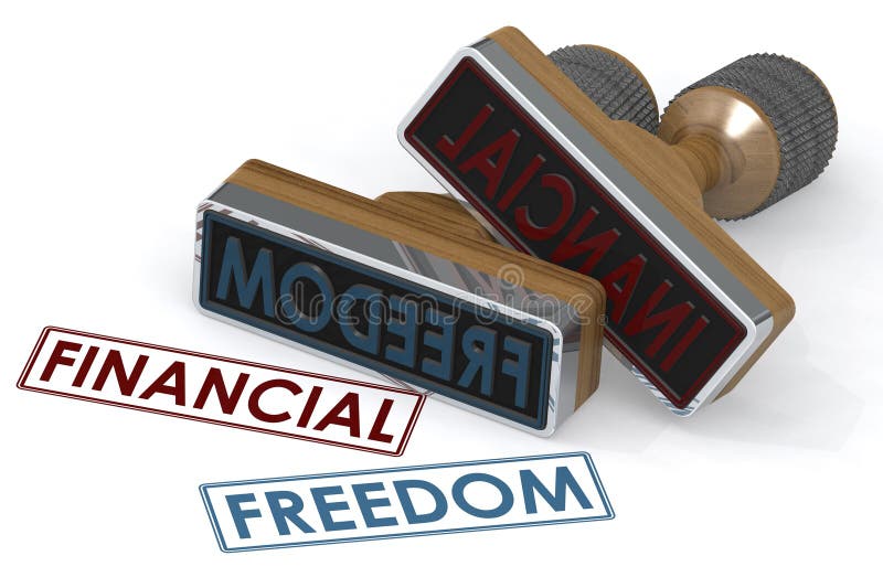 Rubber Stamp with Financial Freedom Word Stock Illustration ...