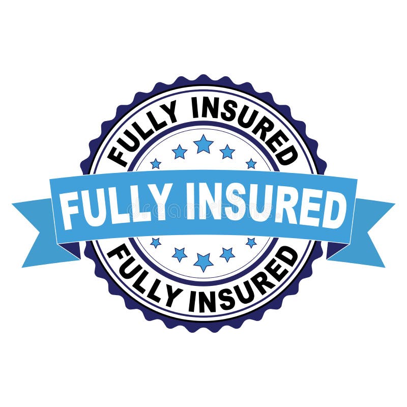 Rubber Stamp with Fully Insured Concept Stock Vector - Illustration of ...