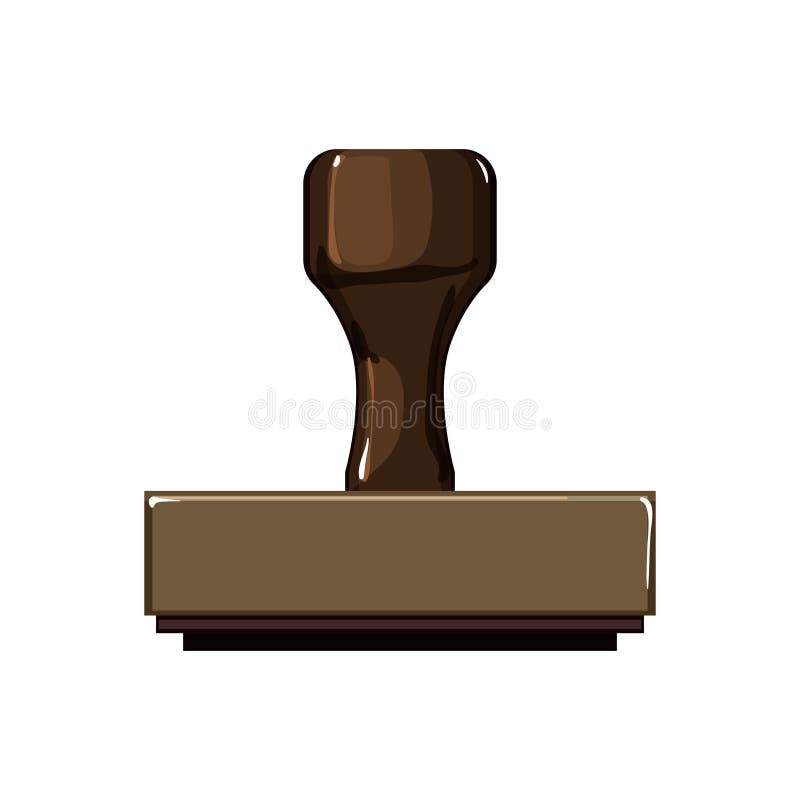 Rubber Stamp Handle Cartoon Vector Illustration Stock Vector ...
