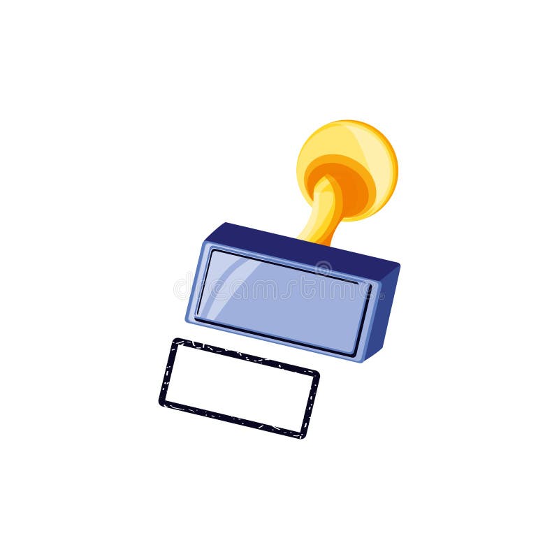 Rubber Stamp Handle Isolated Icon Stock Vector - Illustration of seal ...