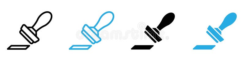Rubber Stamp Icon for Authentication, Office Supplies, and Official ...