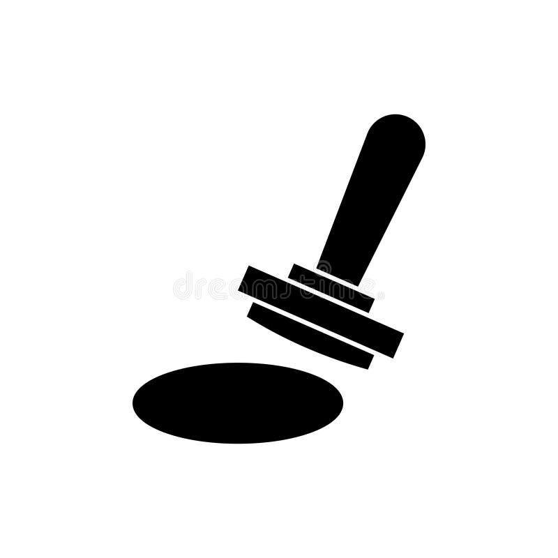 Rubber Stamp Icon Set Approval Seal Authority Vector Symbol In A Black