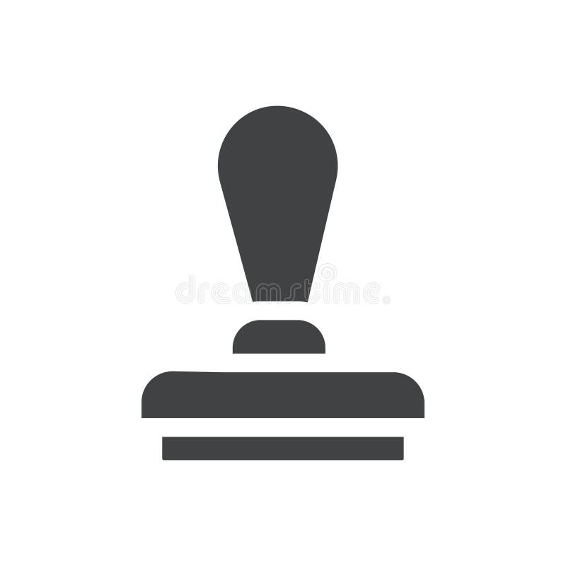 Rubber Stamp Icon Simple Vector Symbol Stock Vector - Illustration of ...