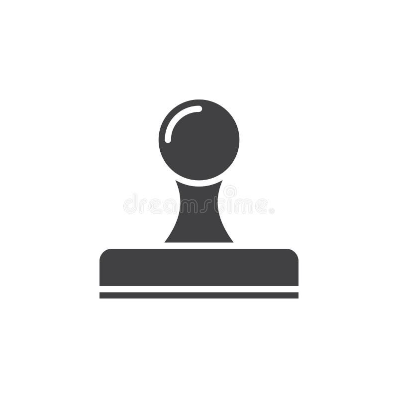 Rubber Stamp Icon Vector, Solid Logo, Pictogram Isolated on White Stock ...