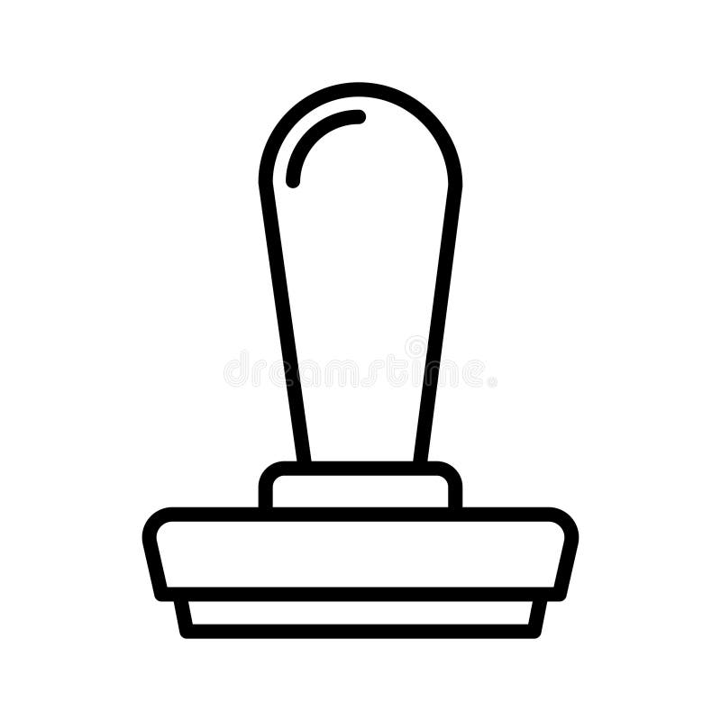 Rubber Stamp Icon Vector on Trendy Design Stock Vector - Illustration ...