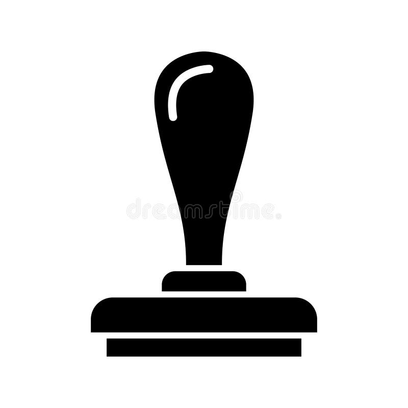 Rubber Stamp Icon Vector on Trendy Design Stock Vector - Illustration ...
