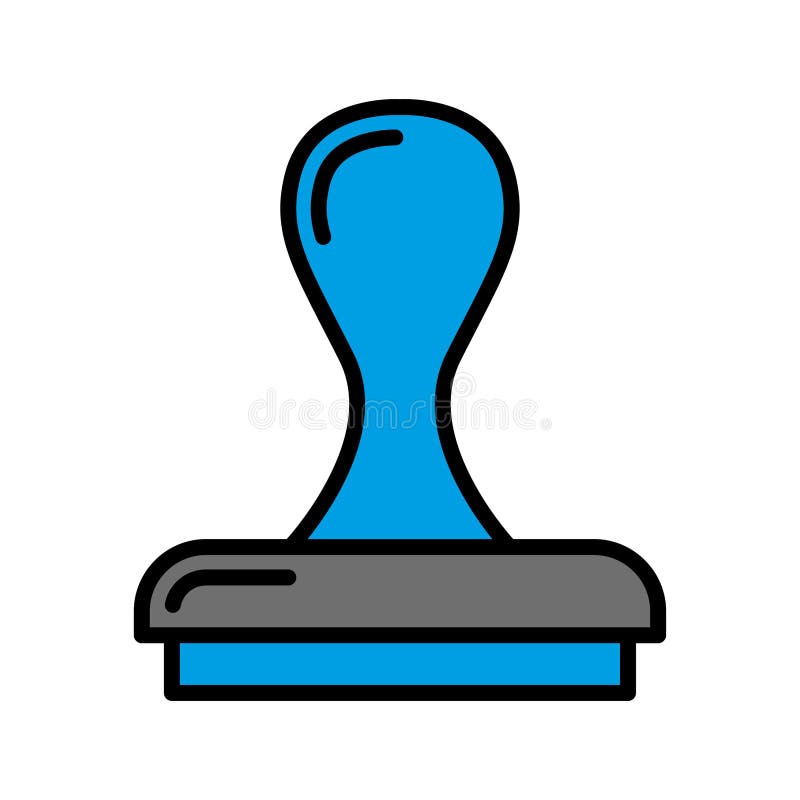 Rubber Stamp Icon Vector on Trendy Design Stock Vector - Illustration ...