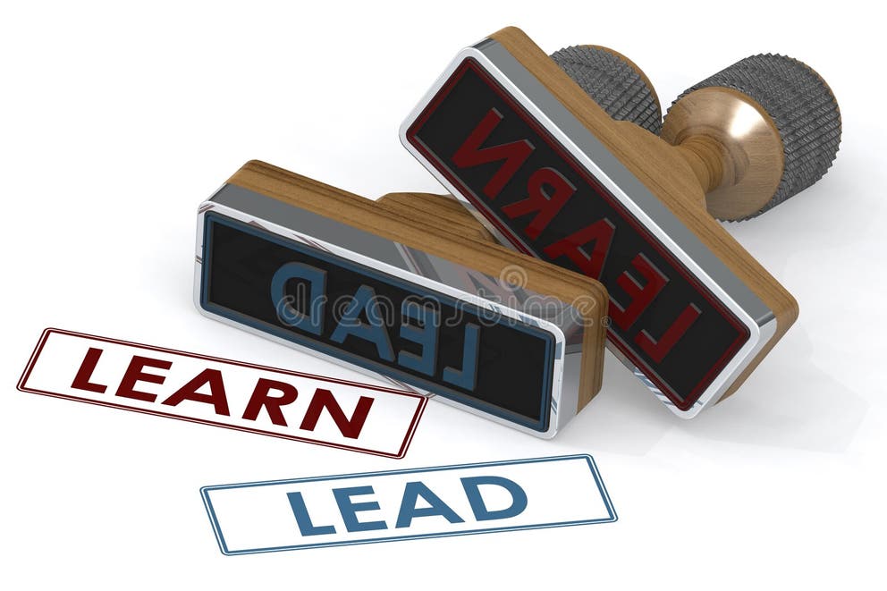 Rubber Stamp with Learn and Lead Word Stock Image - Image of symbol ...