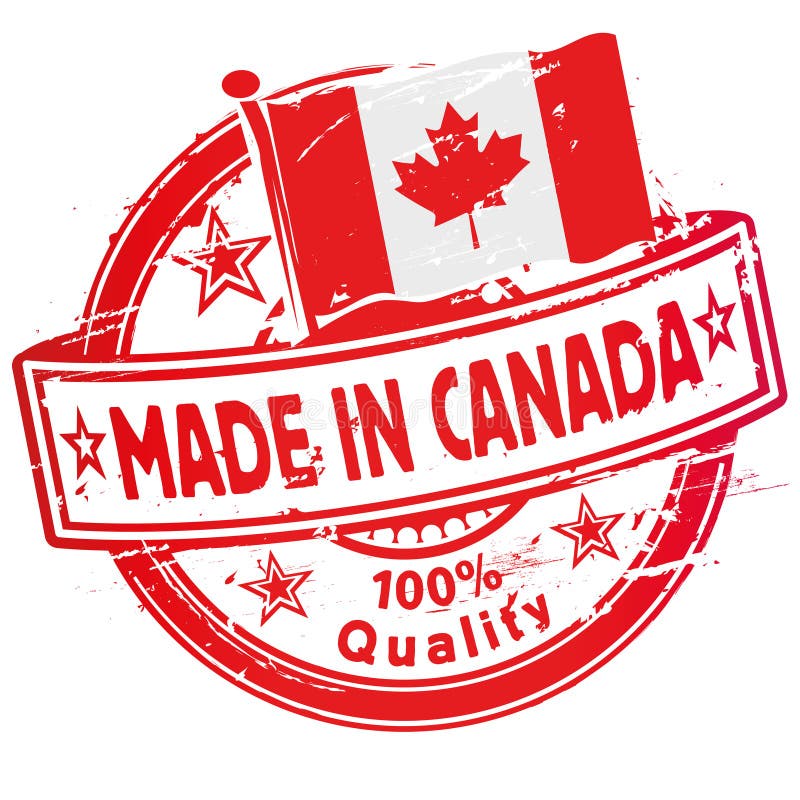 Made In Canada Enamel Sign stock vector. Illustration of flag - 36551591