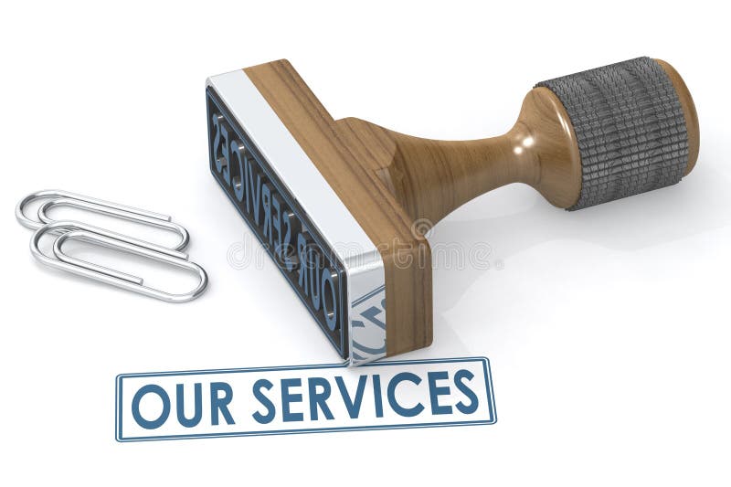 Rubber Stamp with Our Services Word Stock Illustration - Illustration ...