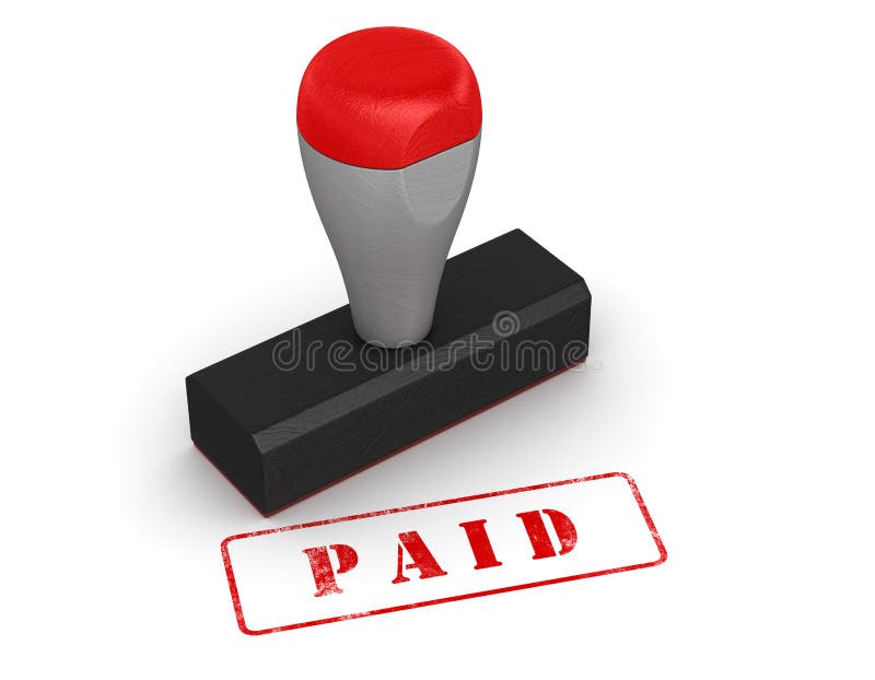 Rubber stamp - paid stock illustration. Illustration of symbol - 121230961