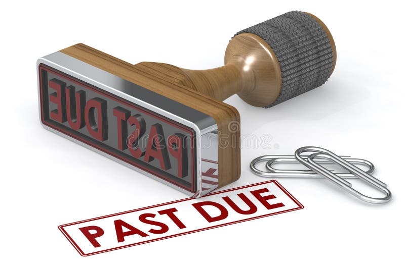 Rubber Stamp with Past Due Word Stock Illustration - Illustration of ...