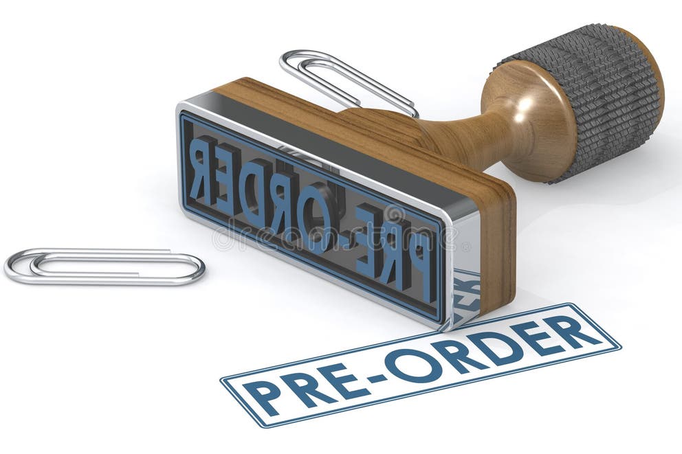 Rubber Stamp with Pre Order Word Stock Illustration - Illustration of ...