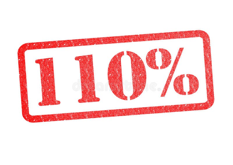 110 percent stock illustration. Illustration of blue, much - 8021821