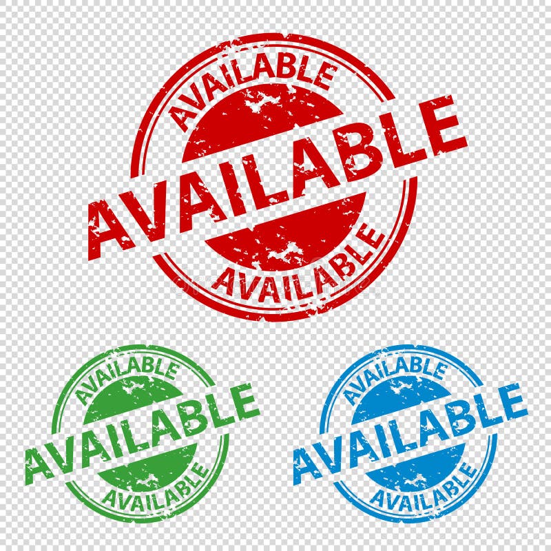 Rubber Stamp Seal Available - Vector Illustration - Isolated on ...