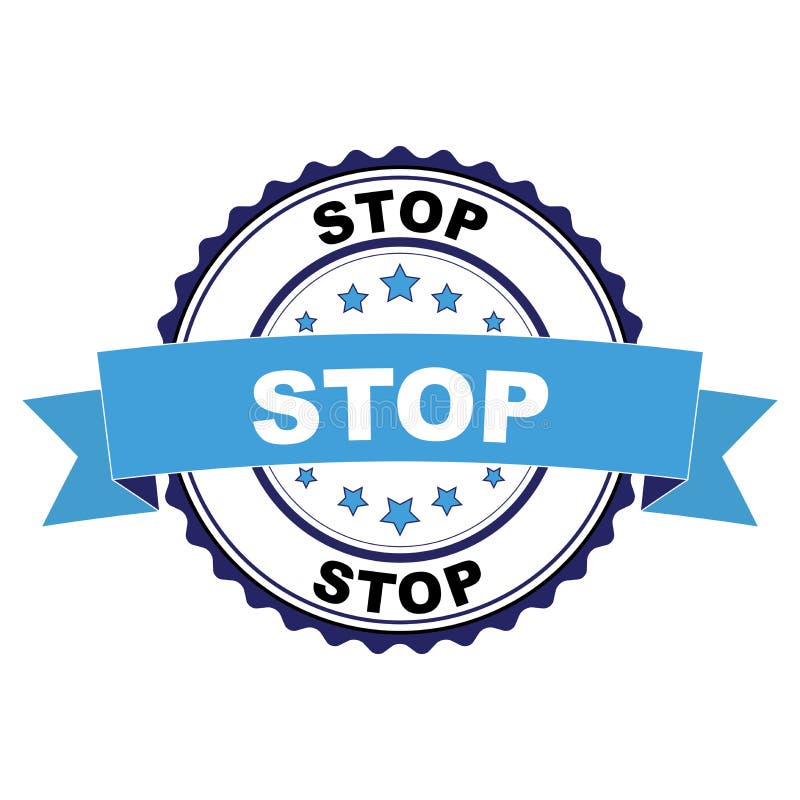 Rubber Stamp with Stop Concept Stock Vector - Illustration of black ...
