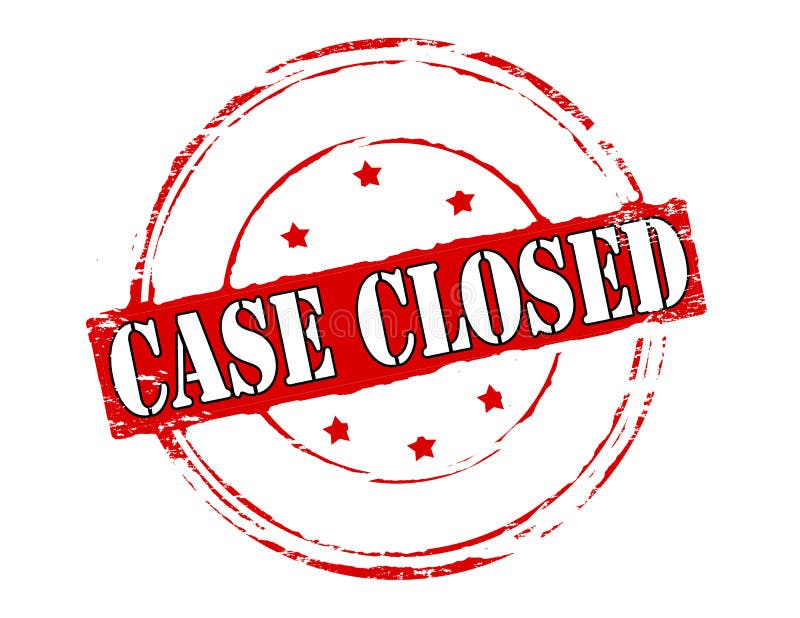 Case closed stock illustration. Illustration of sign - 109004846