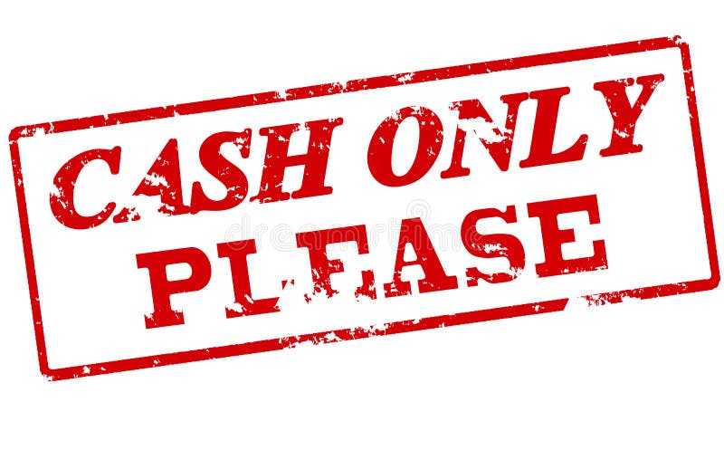 Please cash only stock illustration. Illustration of rubber - 109009867