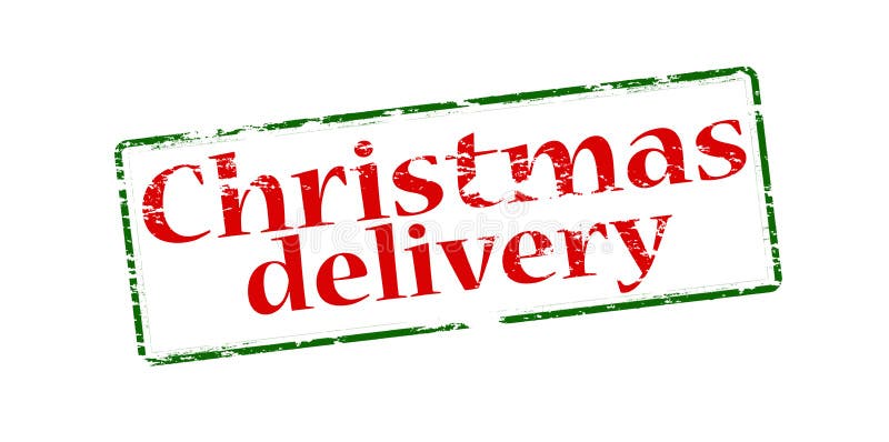 Delivery by Christmas stock illustration. Illustration of xmas - 92047394