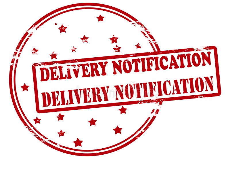 Delivery notification stock illustration. Illustration of rectangular ...