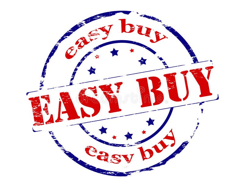 Easy buy stock illustration. Illustration of sign, blue - 92090496