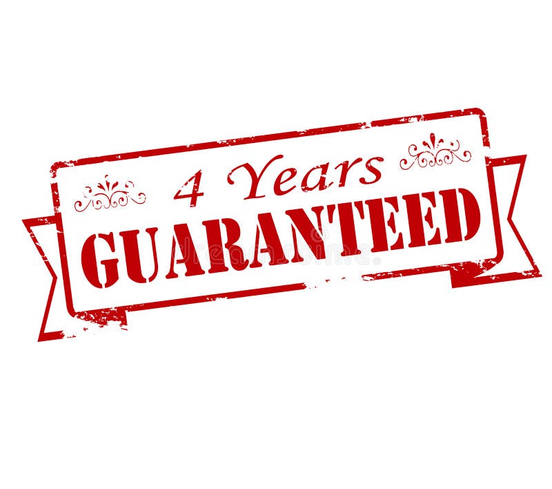 Four years guaranteed stock illustration. Illustration of stamp - 92107533