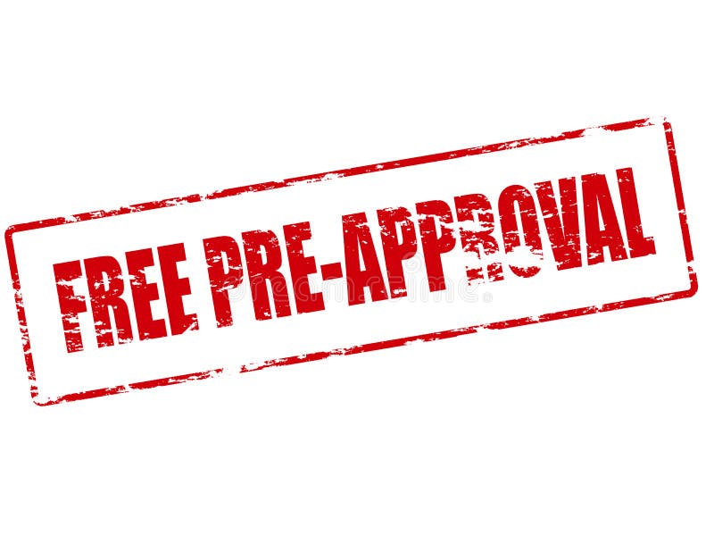 Free Pre Approval Red Stamp Stock Illustration - Illustration of button ...