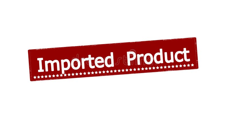 Stamp with Text Imported Product Stock Vector - Illustration of produce ...