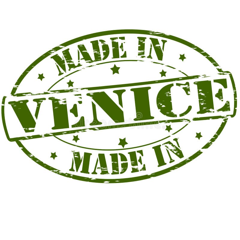 Made in Venice stock illustration. Illustration of oval - 108756819