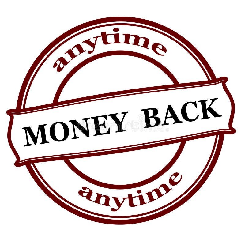 Anytime money back stock illustration. Illustration of stamp - 108752919
