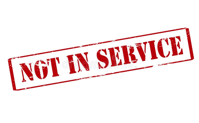 Not in service stock illustration. Illustration of stamp - 92087307