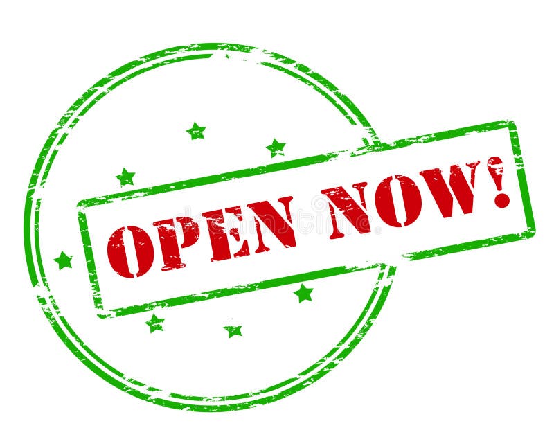 Open now stock illustration. Illustration of green, grunge - 92107159