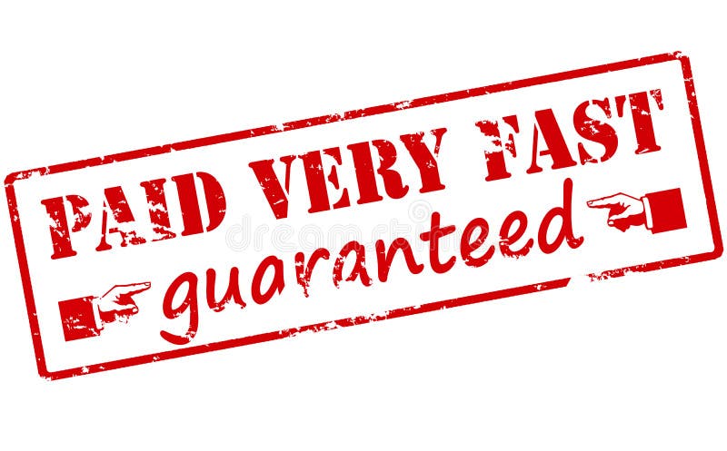 Paid very fast stock illustration. Illustration of sign - 92088857