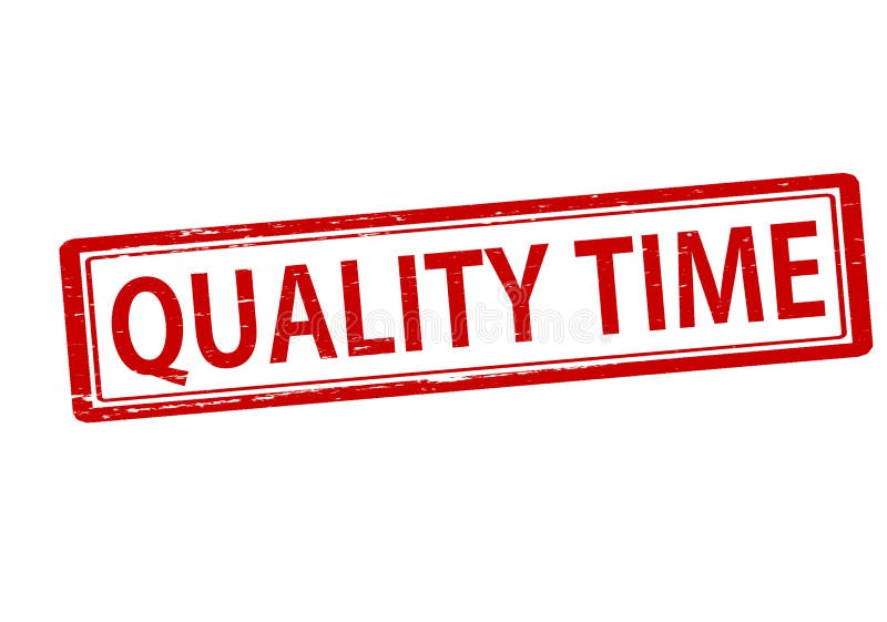 Quality Time. the Alarm Clock with an Inscription Stock Illustration ...