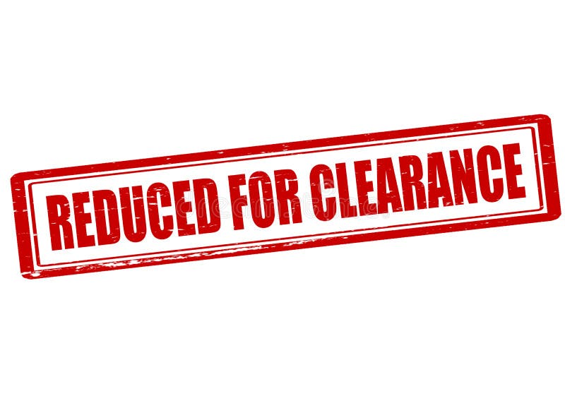 Reduced for clearance stock illustration. Illustration of sign - 108959717