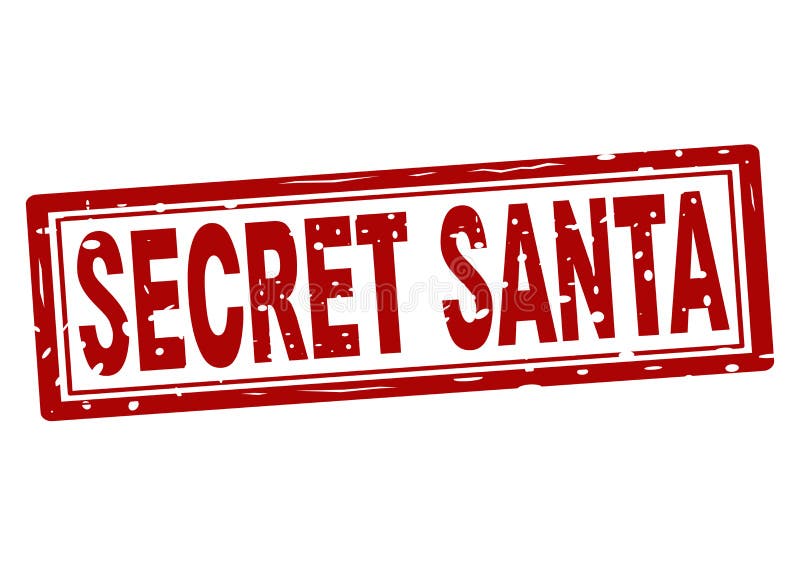 Rubber Stamp with Text Secret Santa Inside Stock Vector - Illustration ...