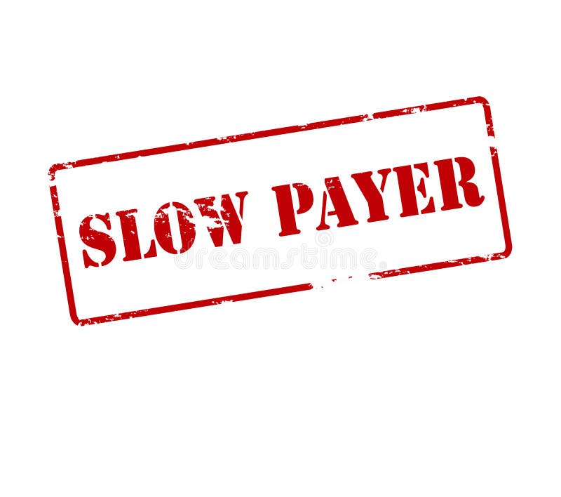 Slow payer stock illustration. Illustration of sign, payer - 92107817