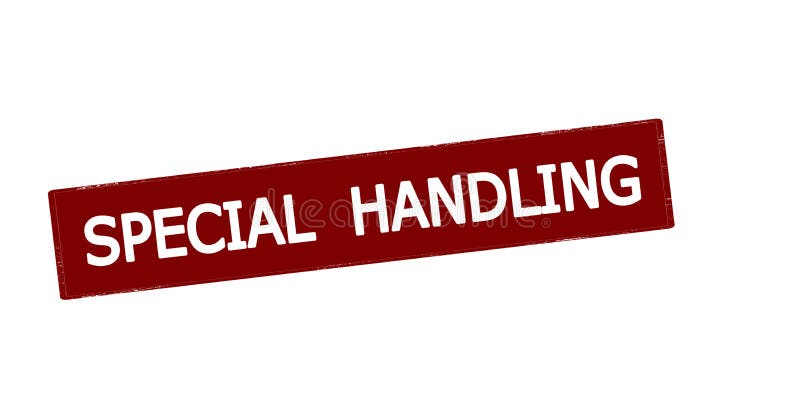 Stamp with Text Special Handling Stock Illustration - Illustration of ...