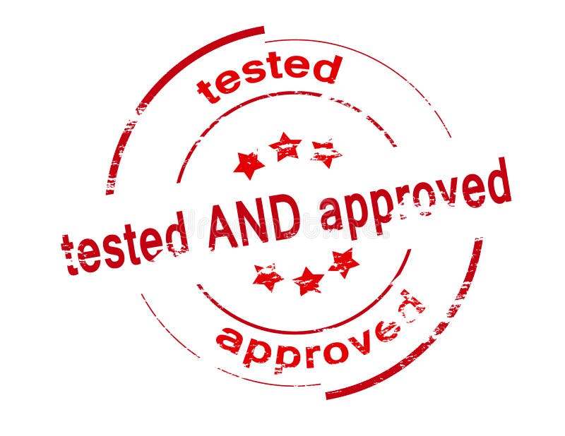 Tested and approved stamp stock vector. Illustration of approved ...